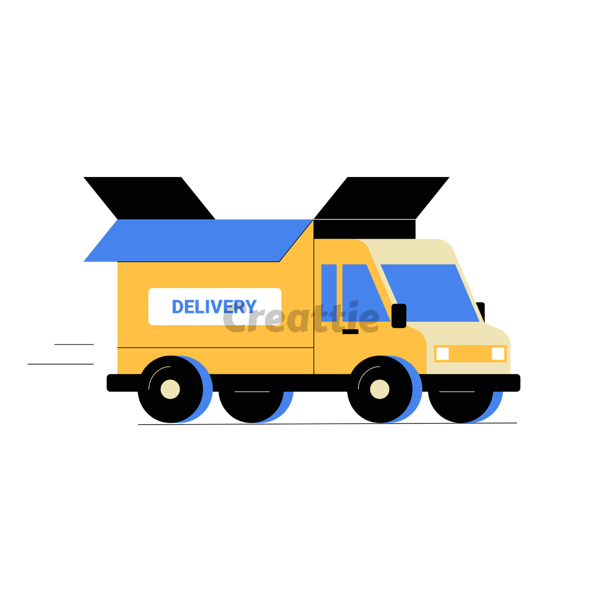 Download Delivery Van animation in Lottie JSON