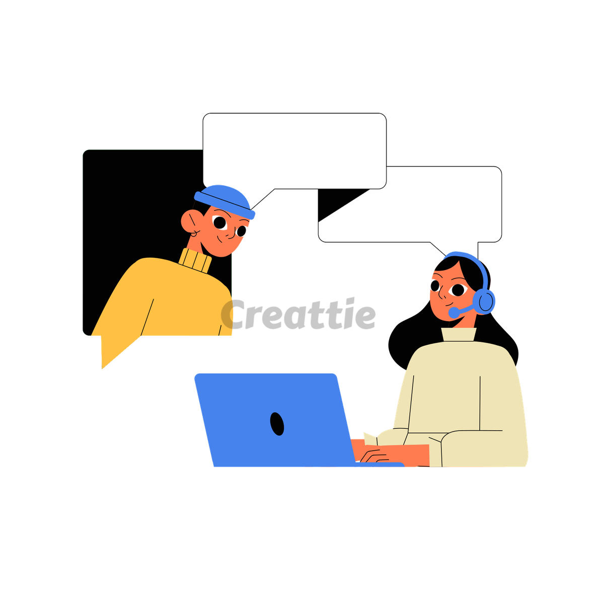 Download Support Team animation in Lottie JSON