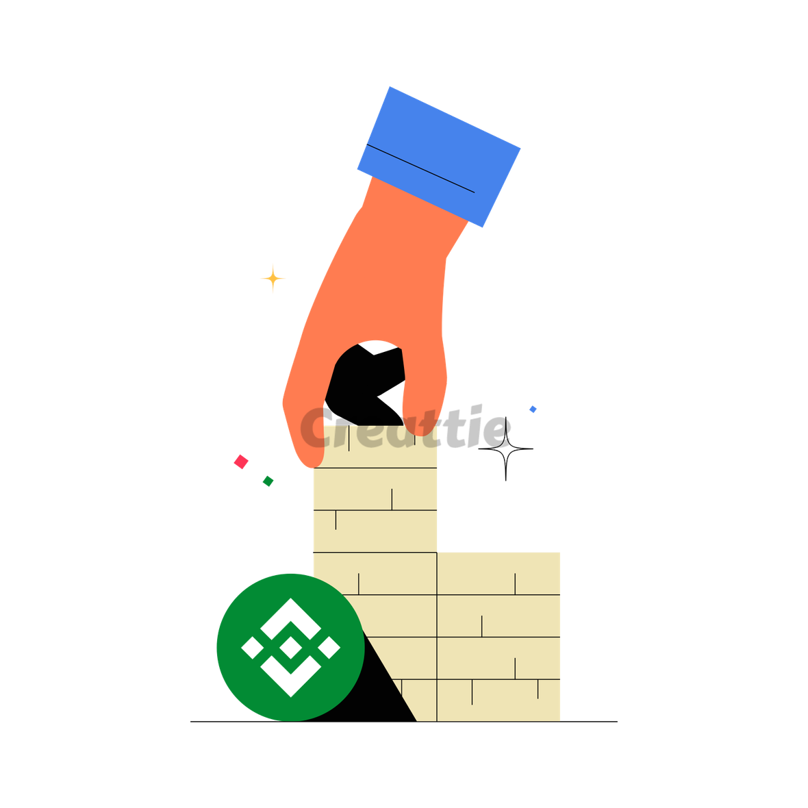 Download Binance Coin Stack animation in Lottie JSON