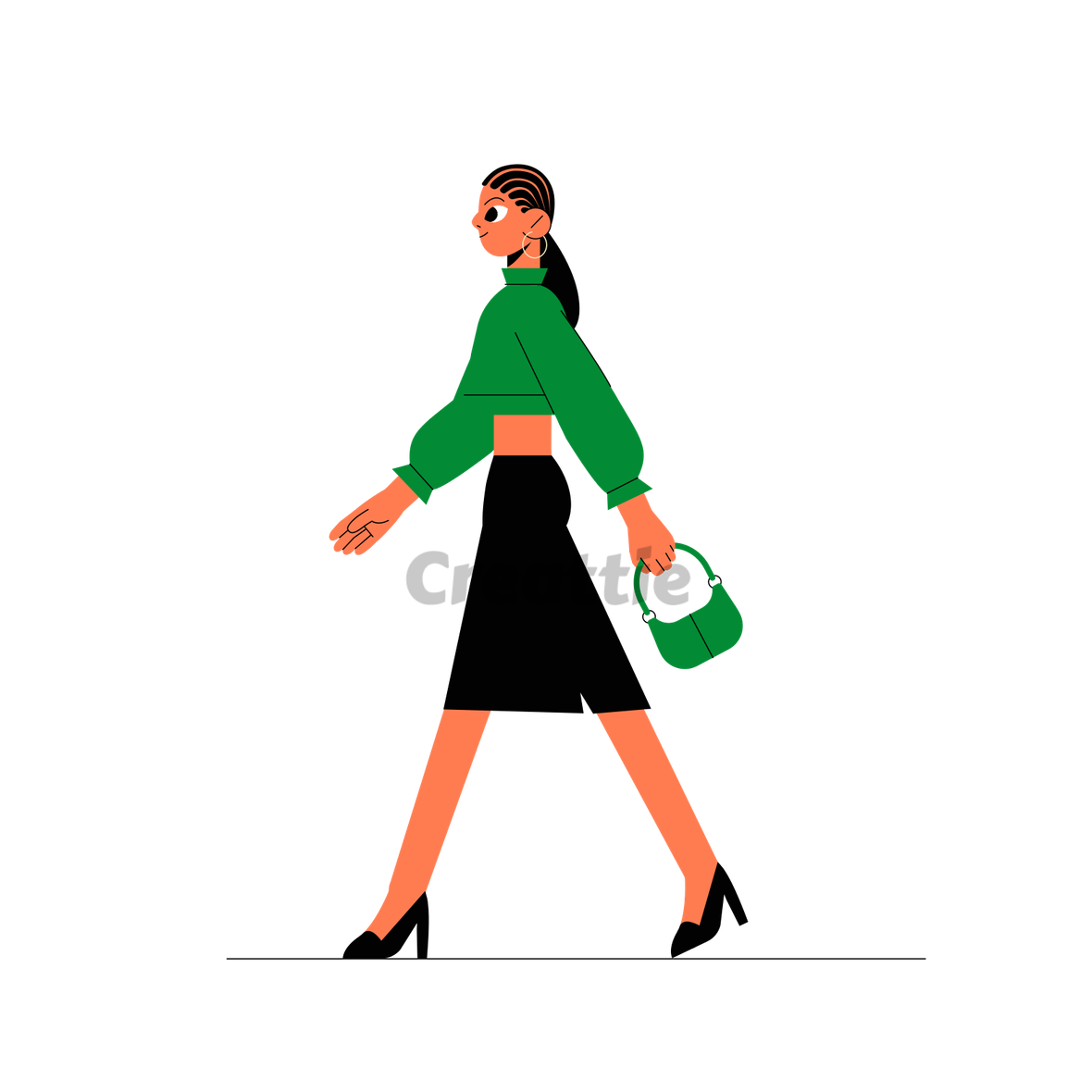 Download Stylish Lady animation in Lottie JSON