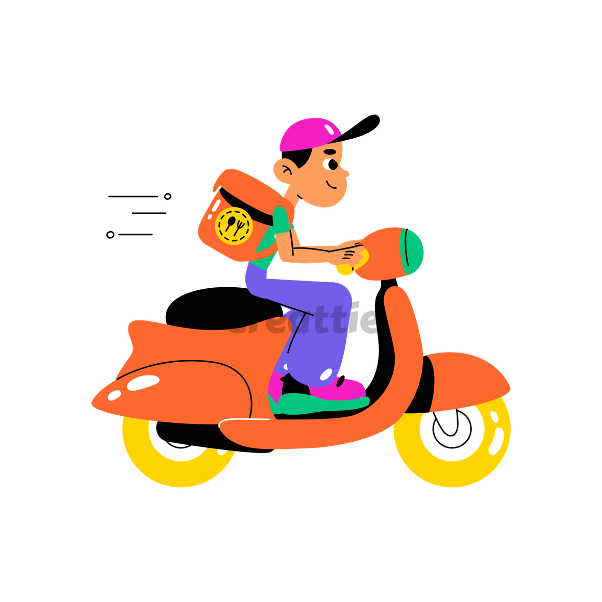 Download Fast Food Delivery animation in Lottie JSON