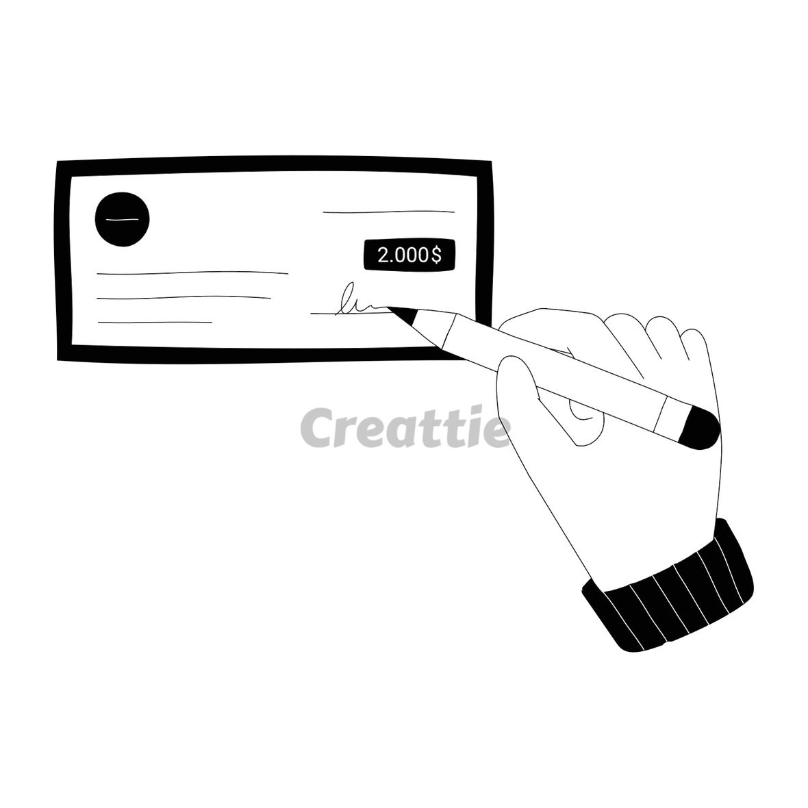 Download Writing Check animation in Lottie JSON