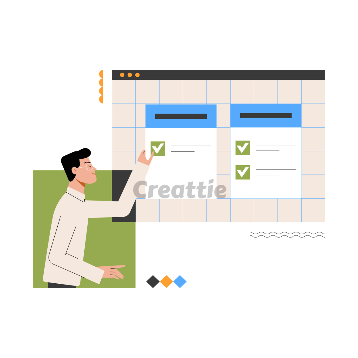 Download Task Allocation animation in Lottie JSON