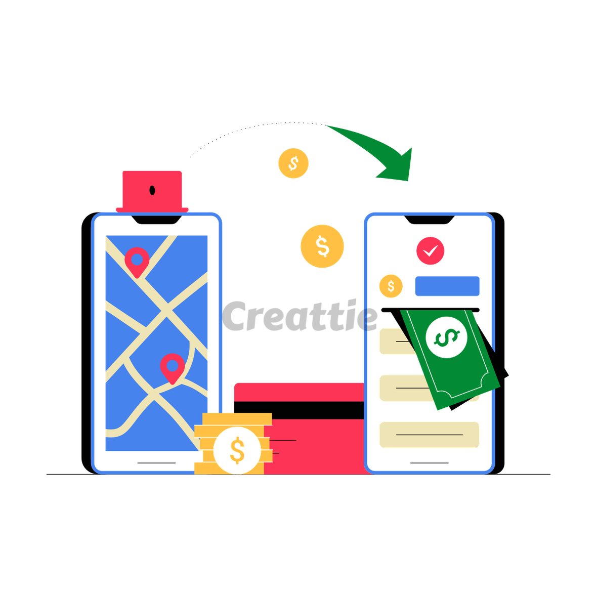 Download Money Transaction animation in Lottie JSON