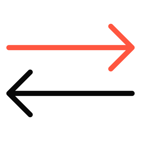 Download Right and Left Opposite Arrows animated Icons in JSON Lottie