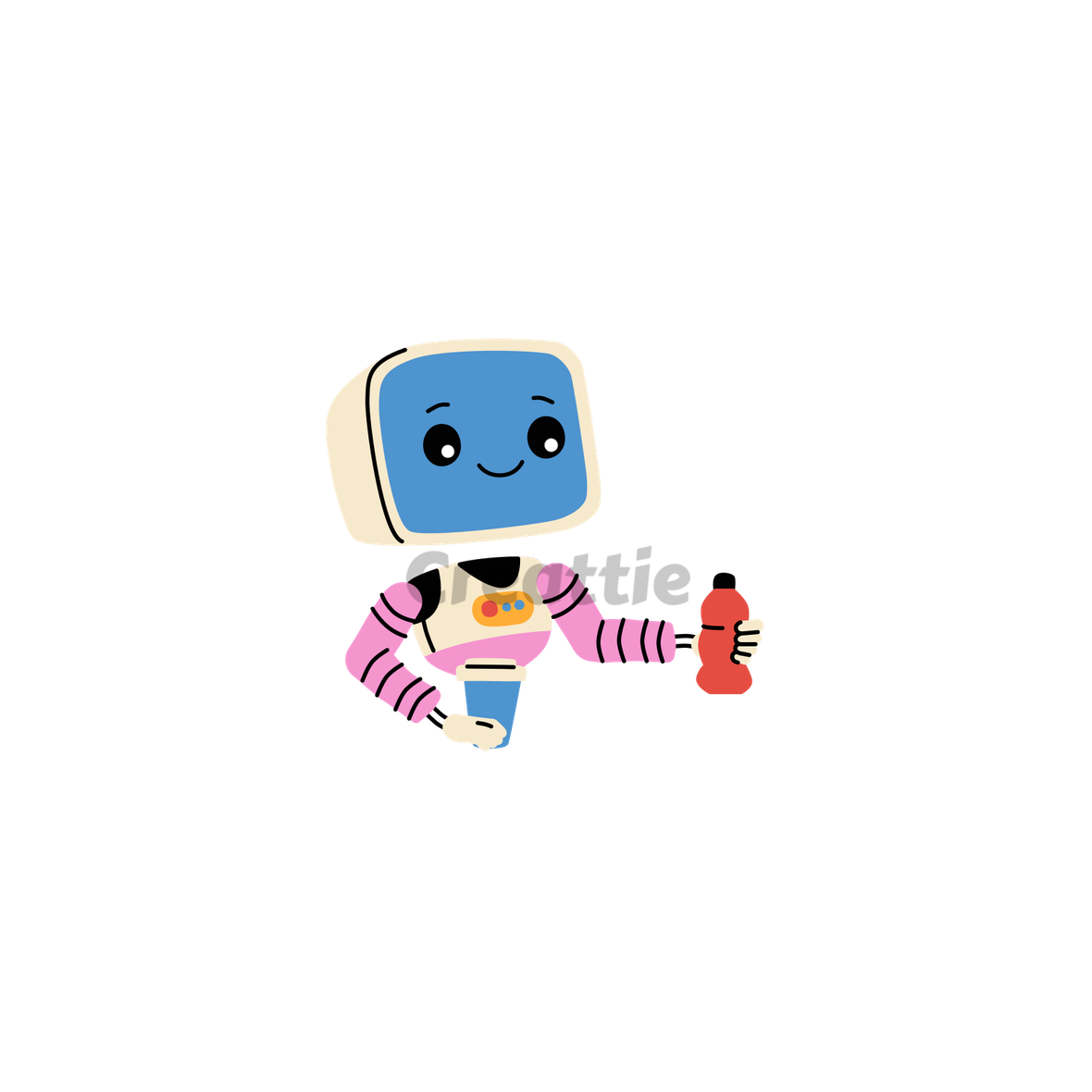 Download Recycling Robot animation in Lottie JSON