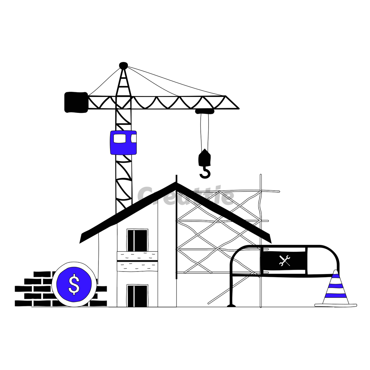 Download Construction Cost animation in Lottie JSON