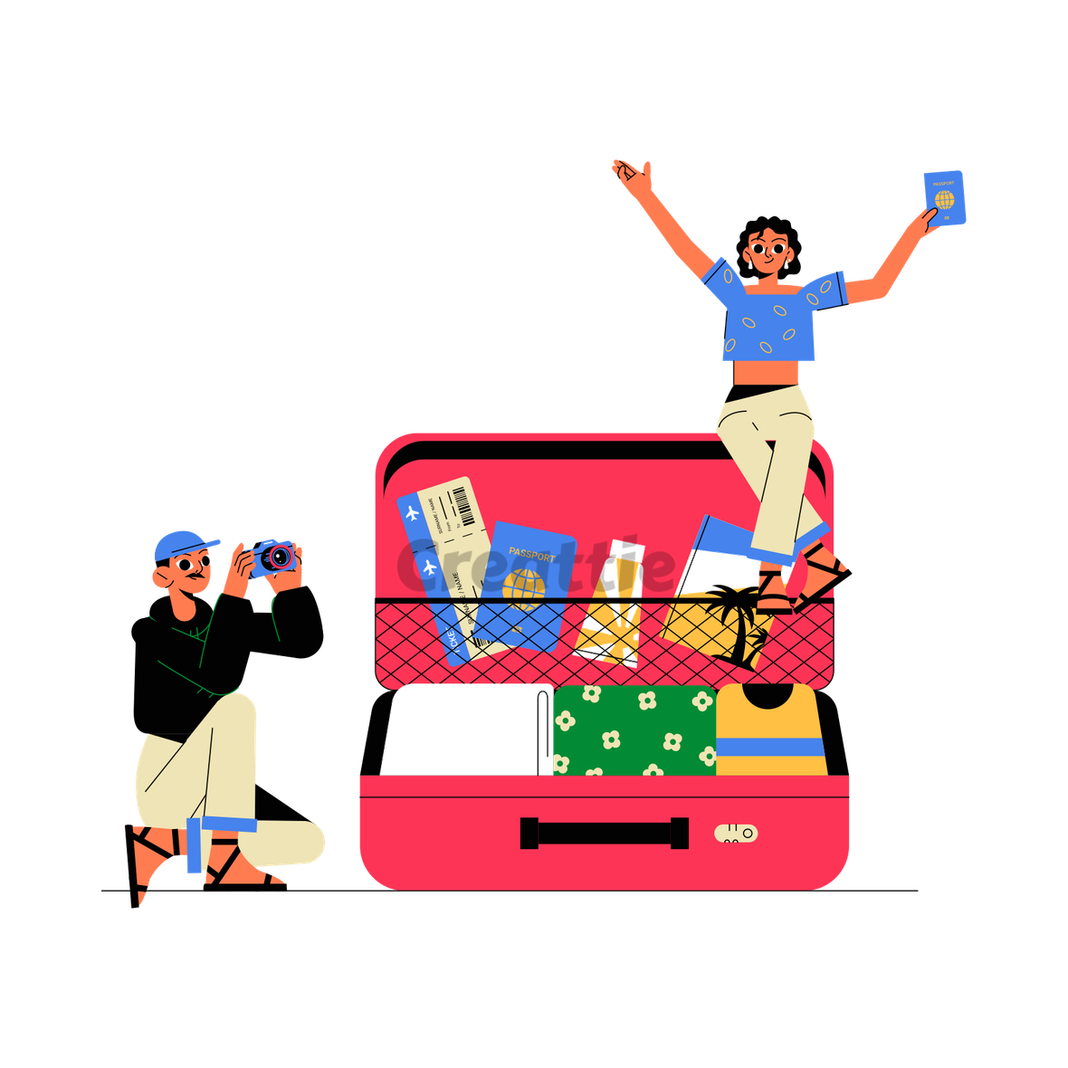 Download Travel Baggage animation in Lottie JSON