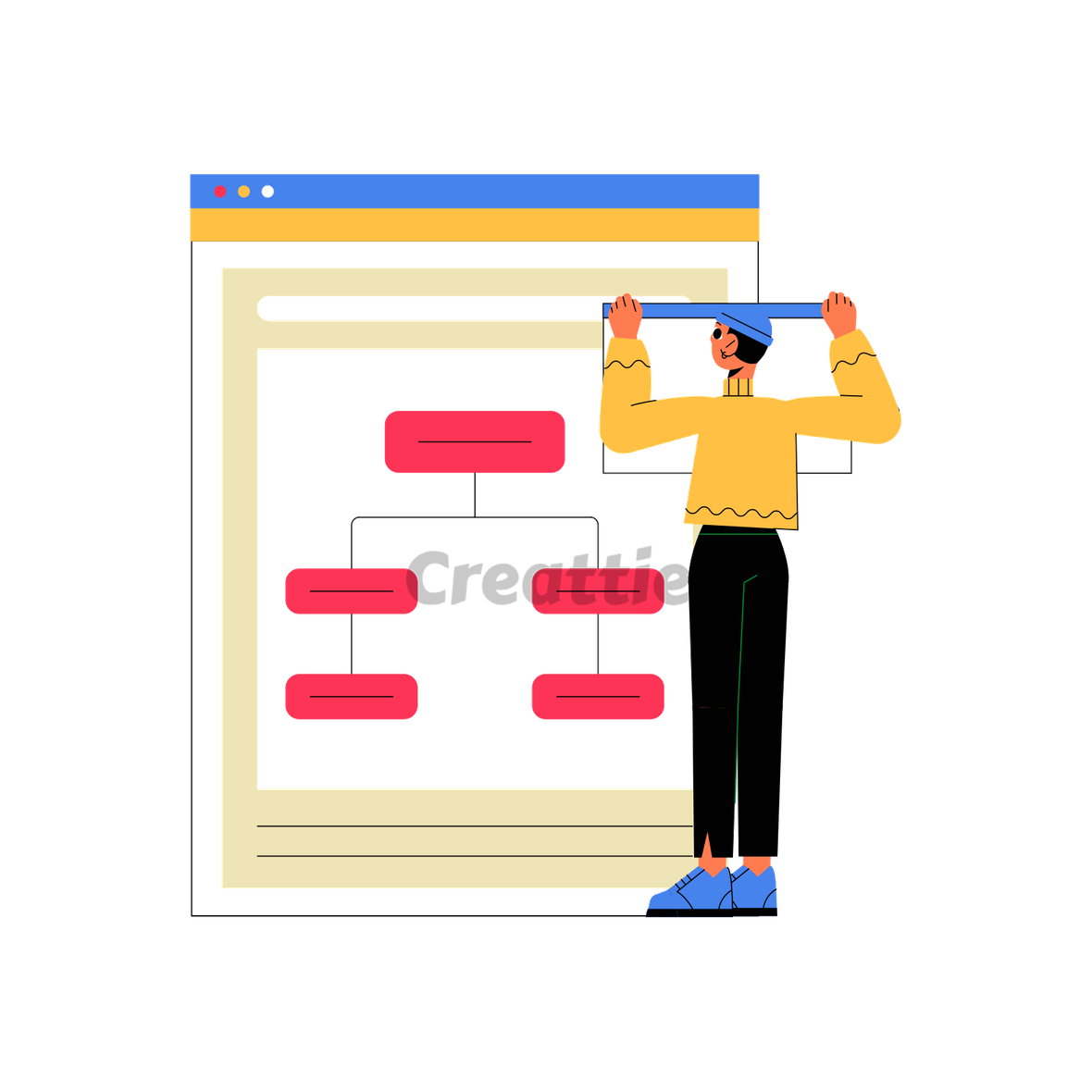 Download Flowchart animation in Lottie JSON