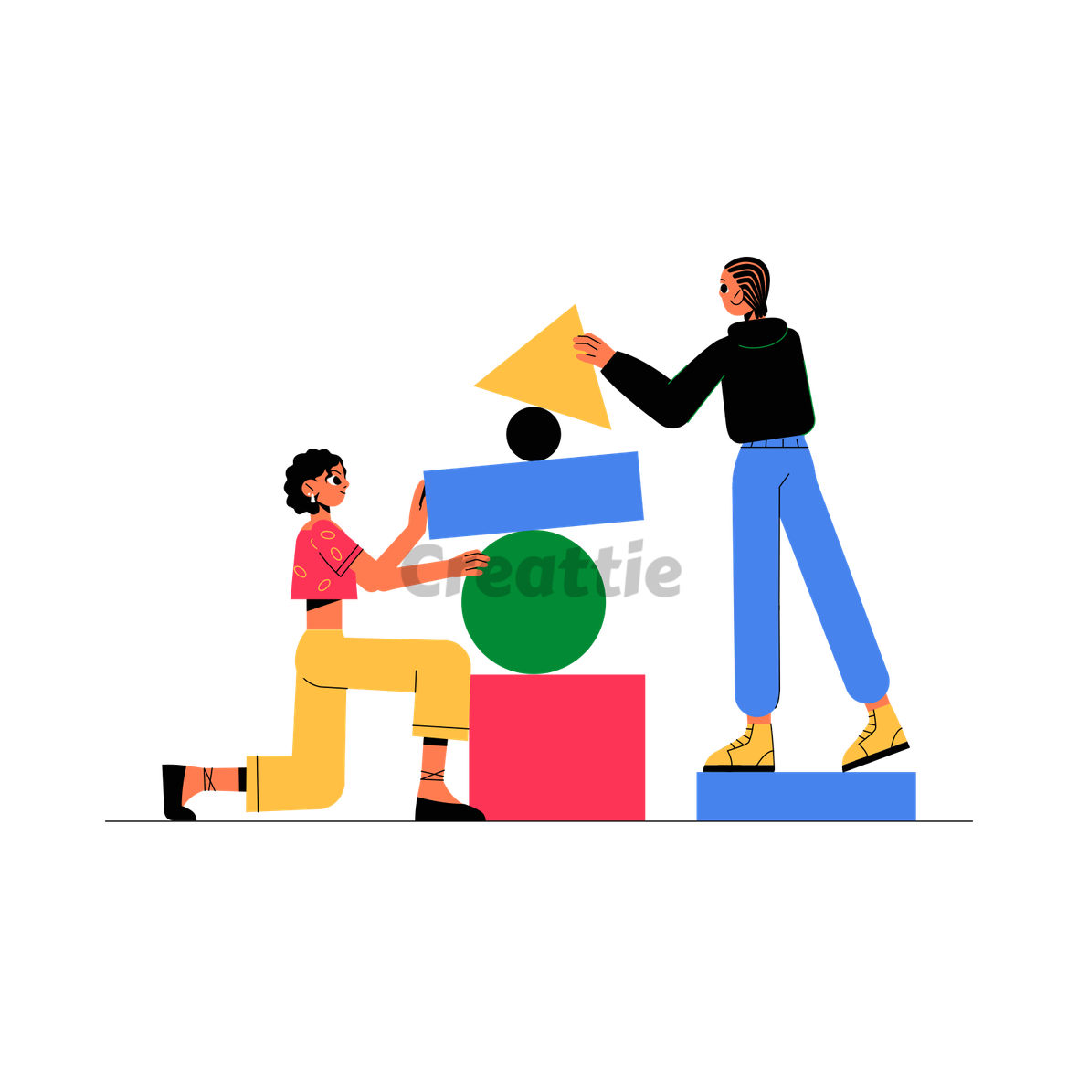 Download Teamwork animation in Lottie JSON