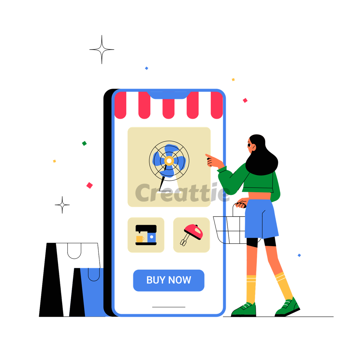 Download Electronics Shopping animation in Lottie JSON