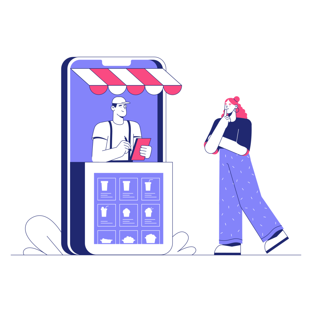 Download Online Food Delivery animation in Lottie JSON