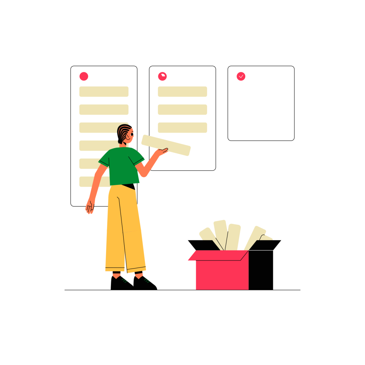 Download Task Allocation animation in Lottie JSON
