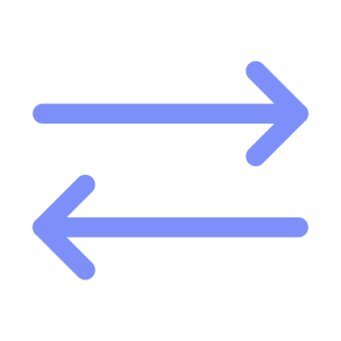 Download Right and Left Opposite Arrows animated Icons in JSON Lottie
