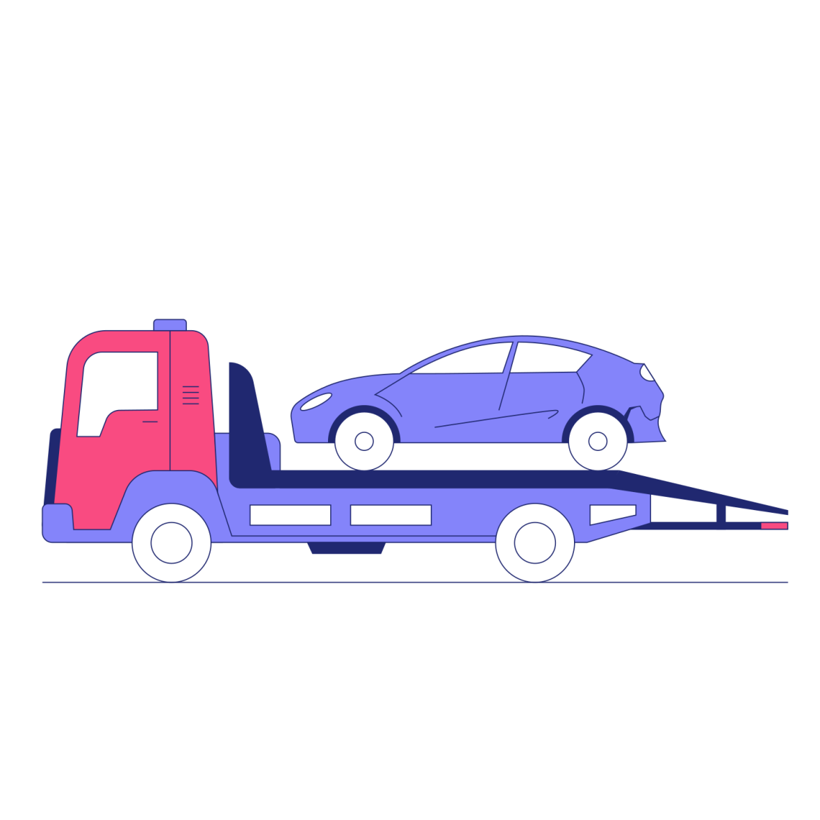 Download Towing Car animation in Lottie JSON