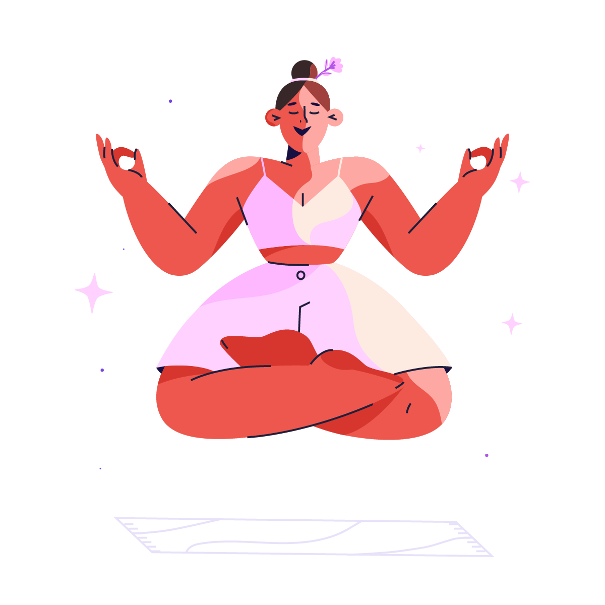 Download Mindful Meditation animation in Lottie JSON