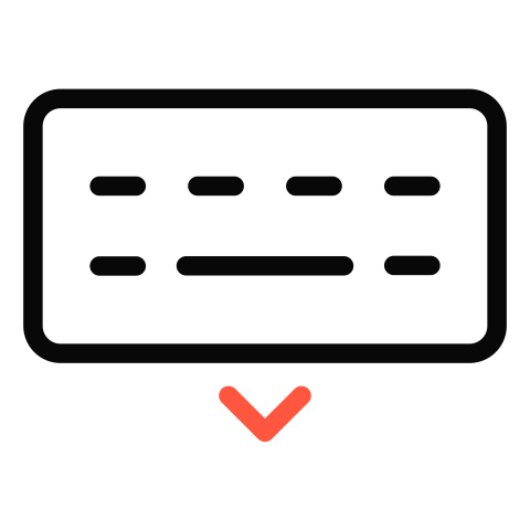 Download Hide Keyboard animated Icons in JSON Lottie