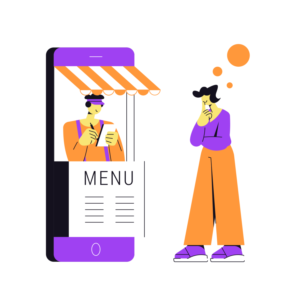 Download Online Food Delivery animation in Lottie JSON