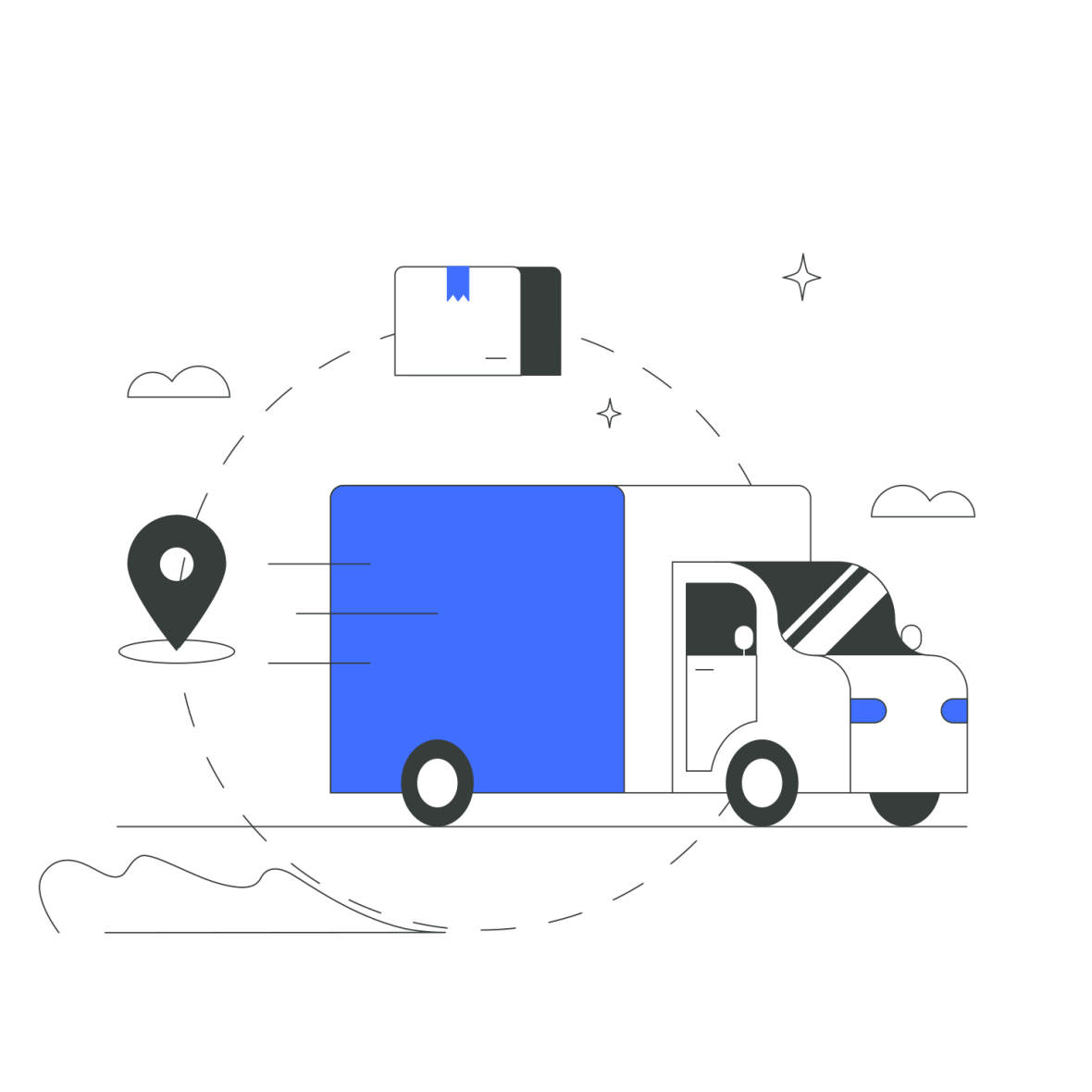 Download Delivery Van animation in Lottie JSON