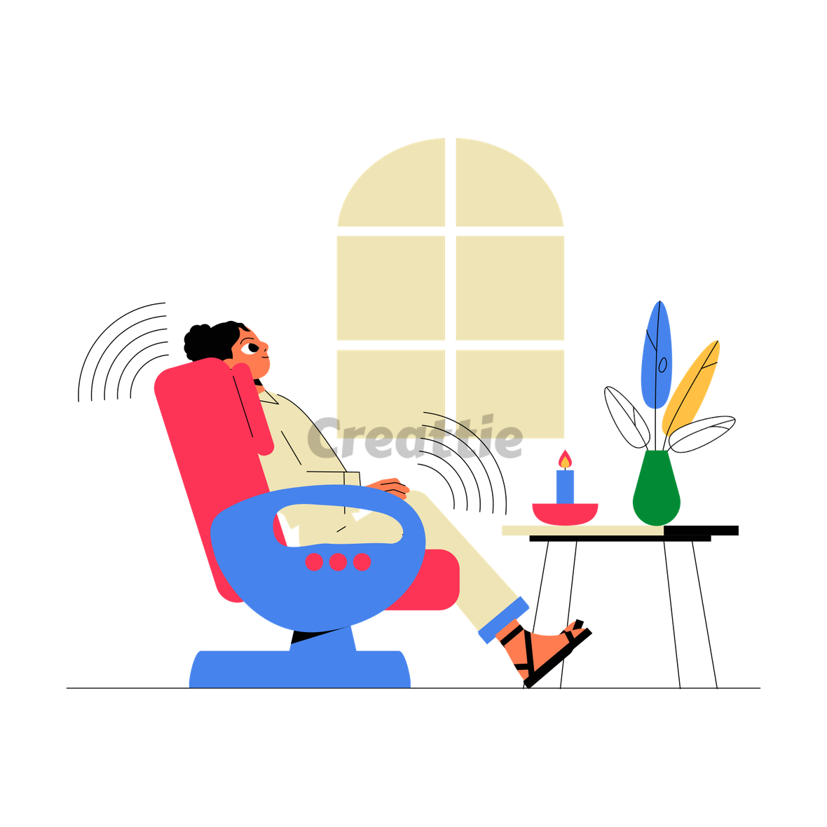 Download Massage Chair animation in Lottie JSON