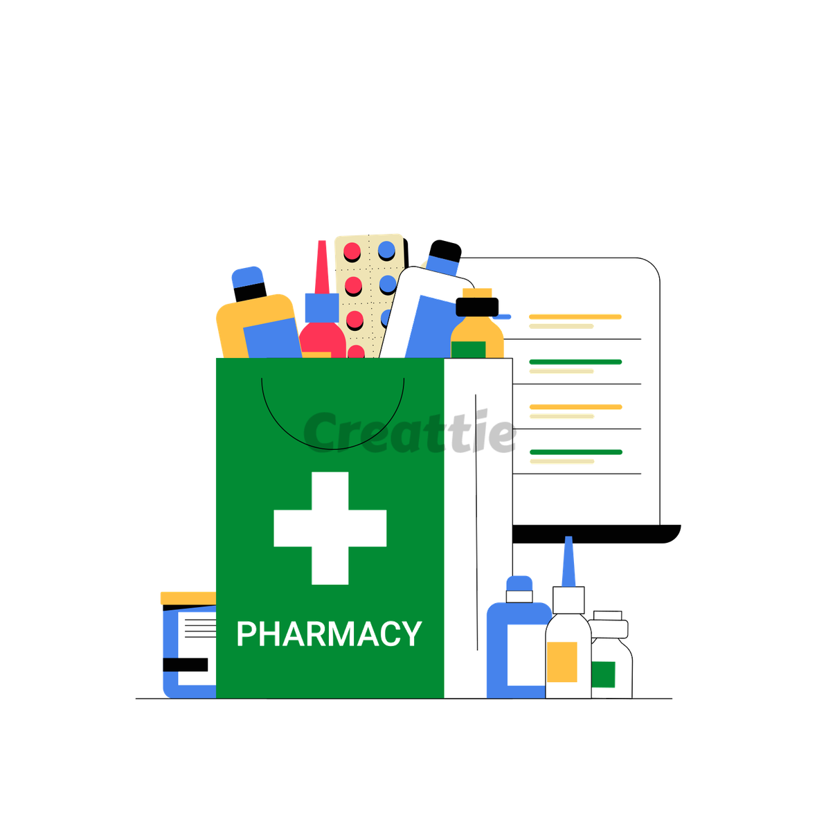 Download Pharmacy animation in Lottie JSON