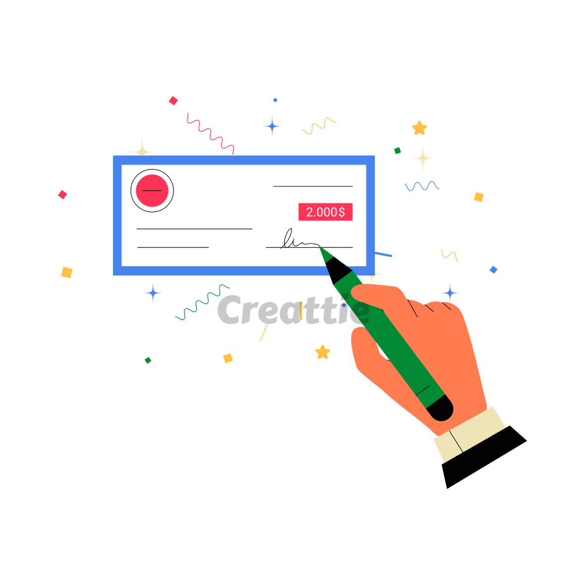 Download Writing Check animation in Lottie JSON