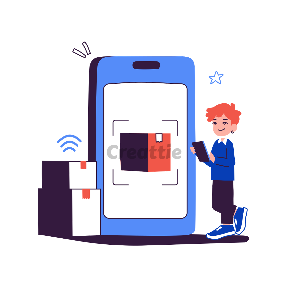 Download Smart Parcel Scanning animation in Lottie JSON