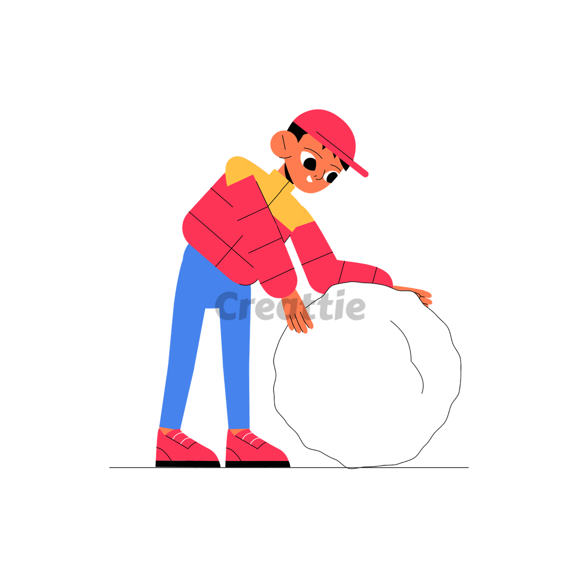 Download Making Snowball animation in Lottie JSON