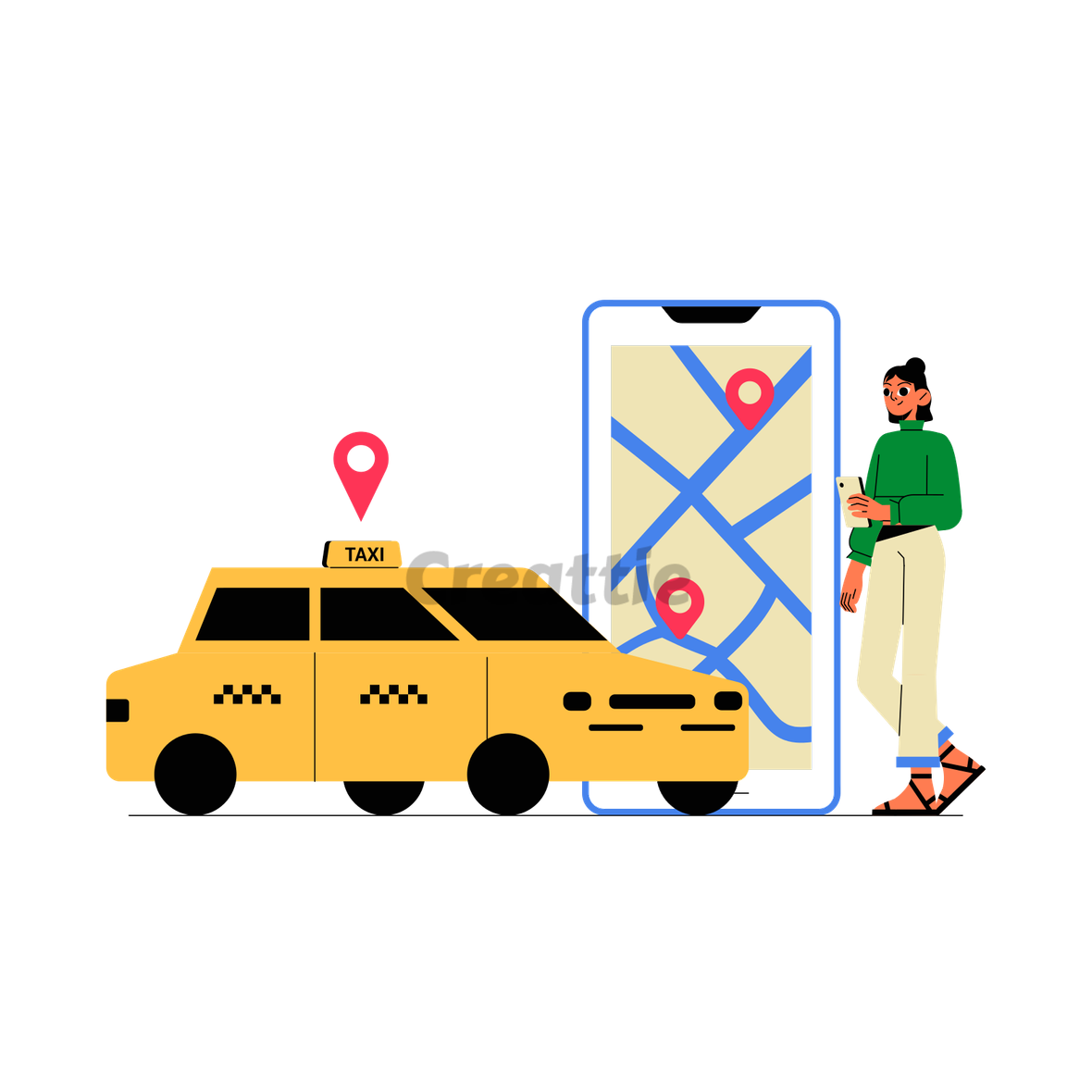 Download Booking Cab animation in Lottie JSON