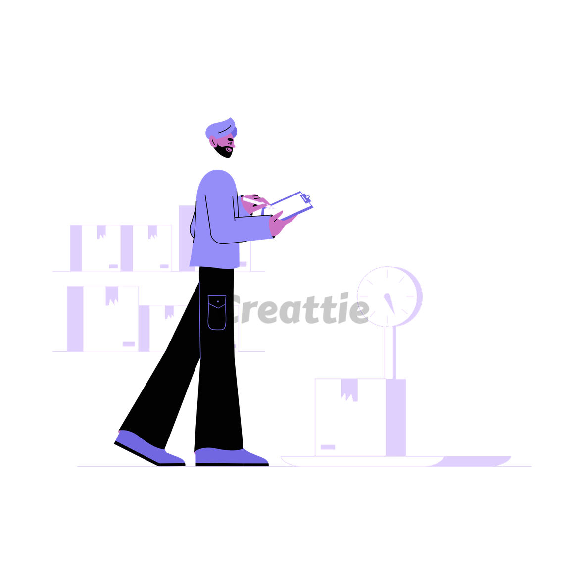 Download Warehouse Worker animation in Lottie JSON