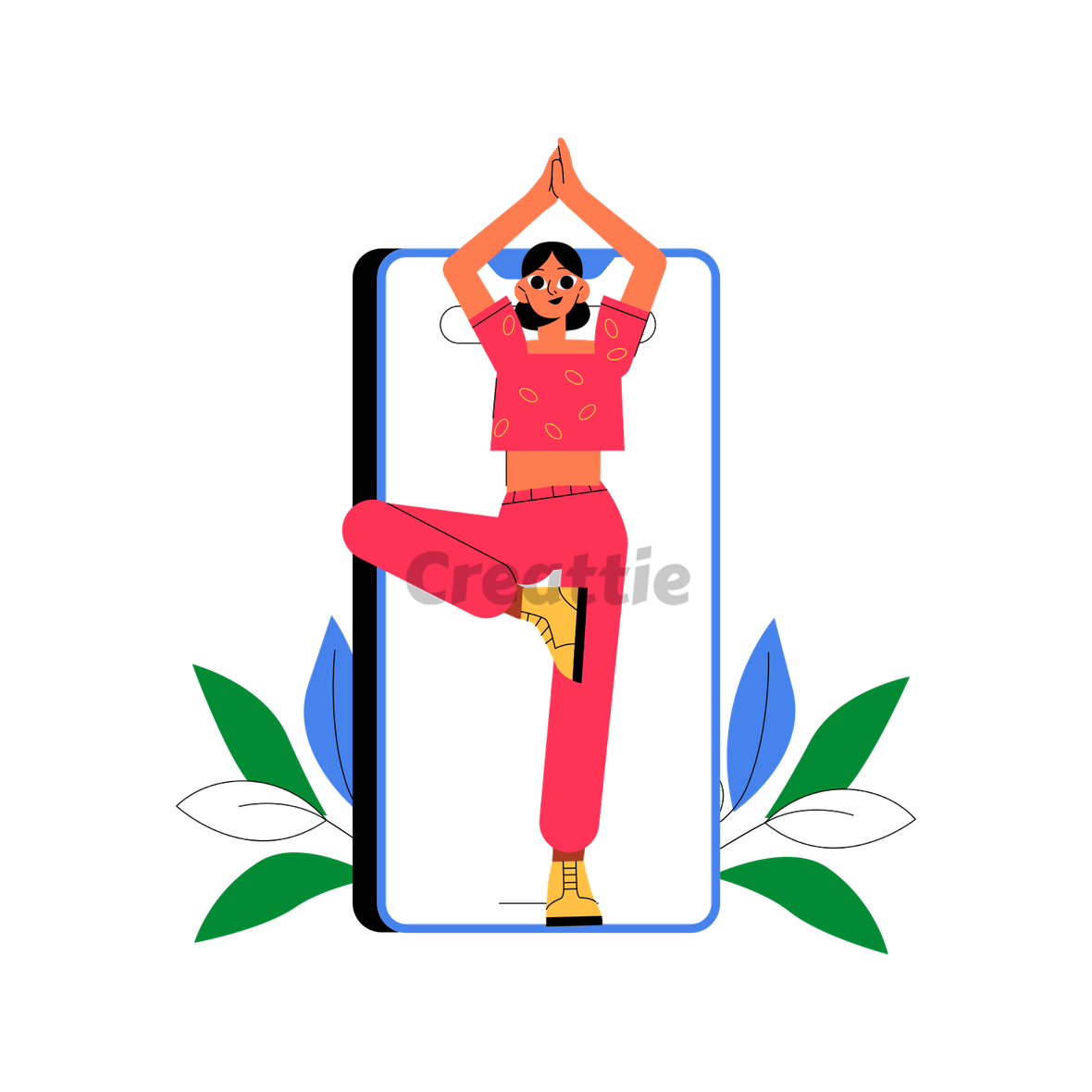 Download Yoga Practice Tutorial animation in Lottie JSON