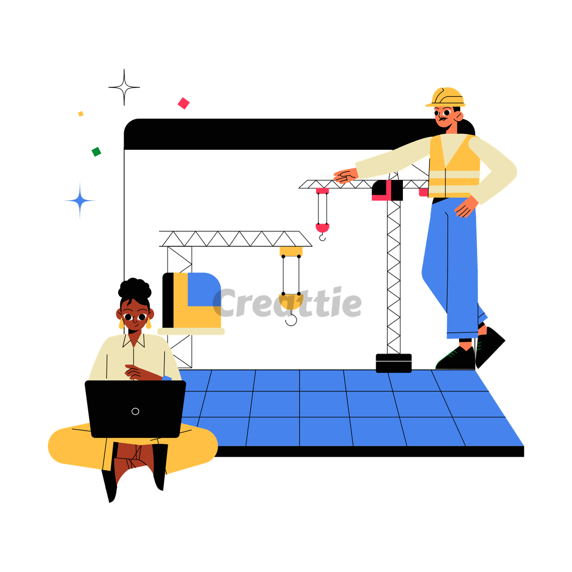 Download Construction Management Software animation in Lottie JSON