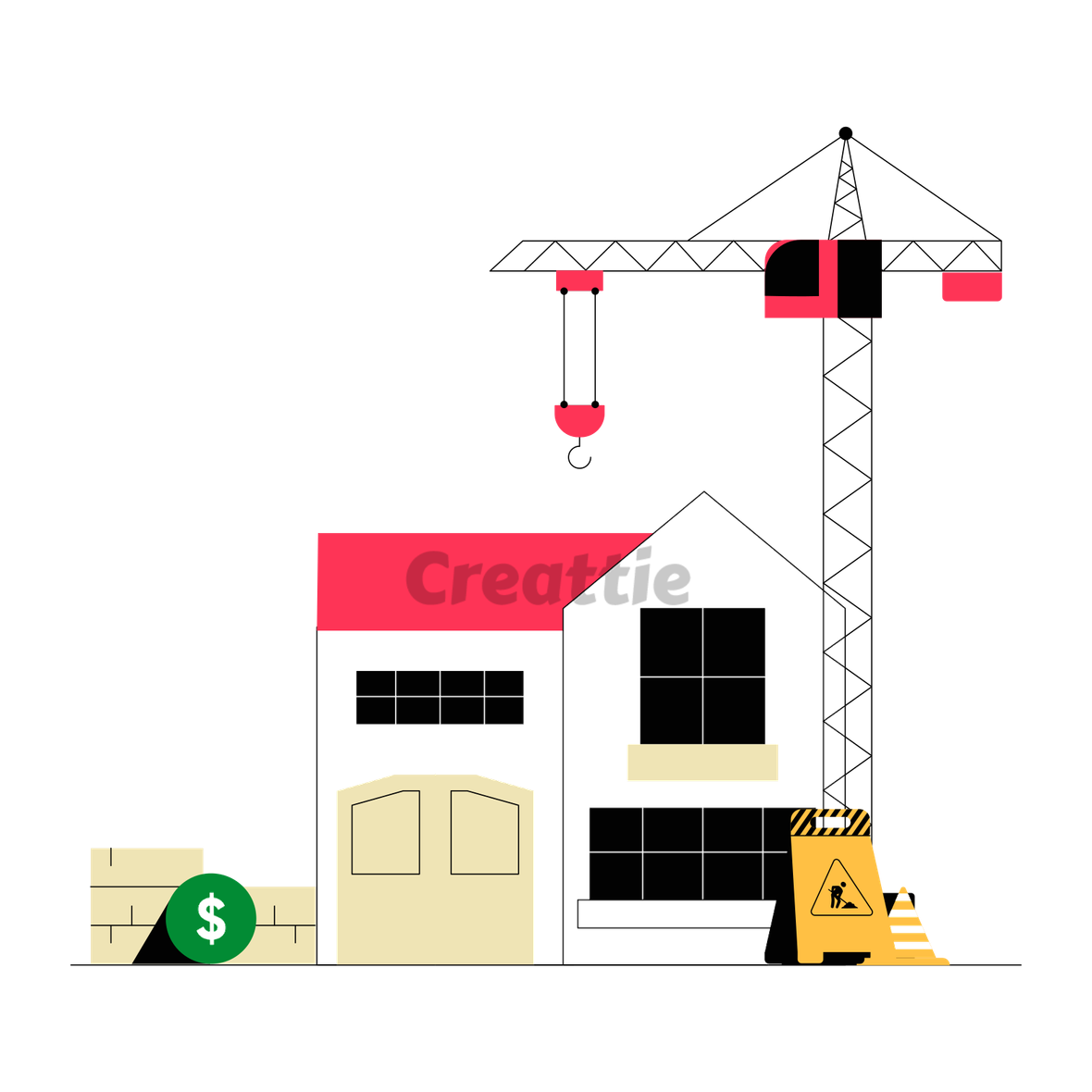 Download Construction Cost animation in Lottie JSON