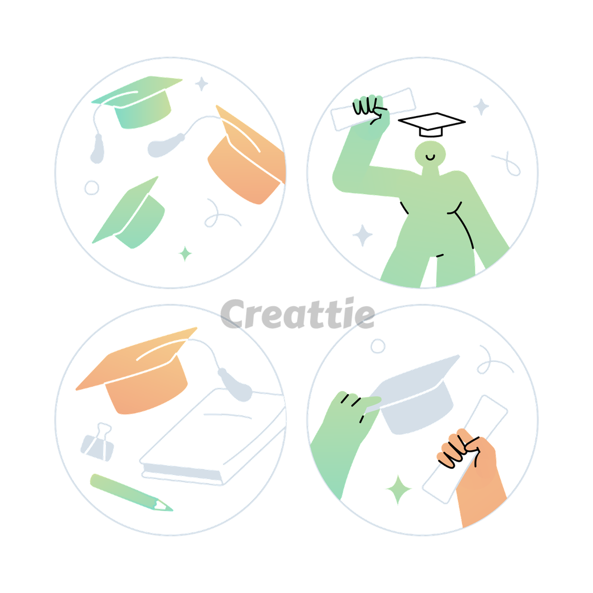 Download Graduation Collage animation in Lottie JSON