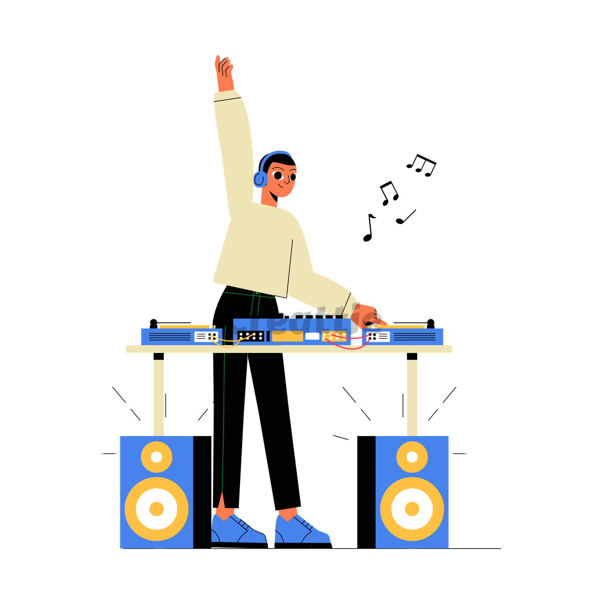 Download DJ Party animation in Lottie JSON