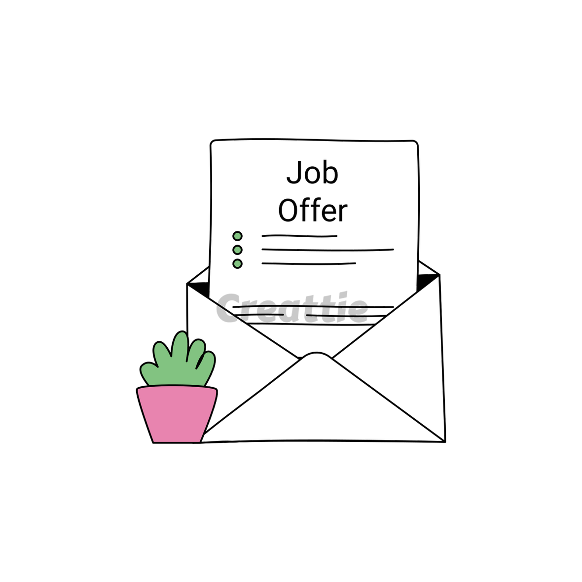 Download Job Offer Letter animation in Lottie JSON