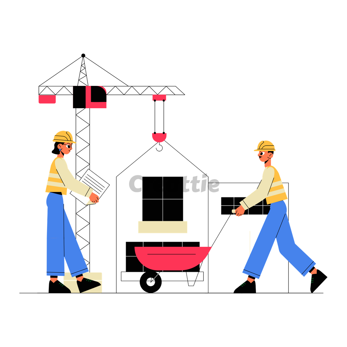 Download Construction Process animation in Lottie JSON