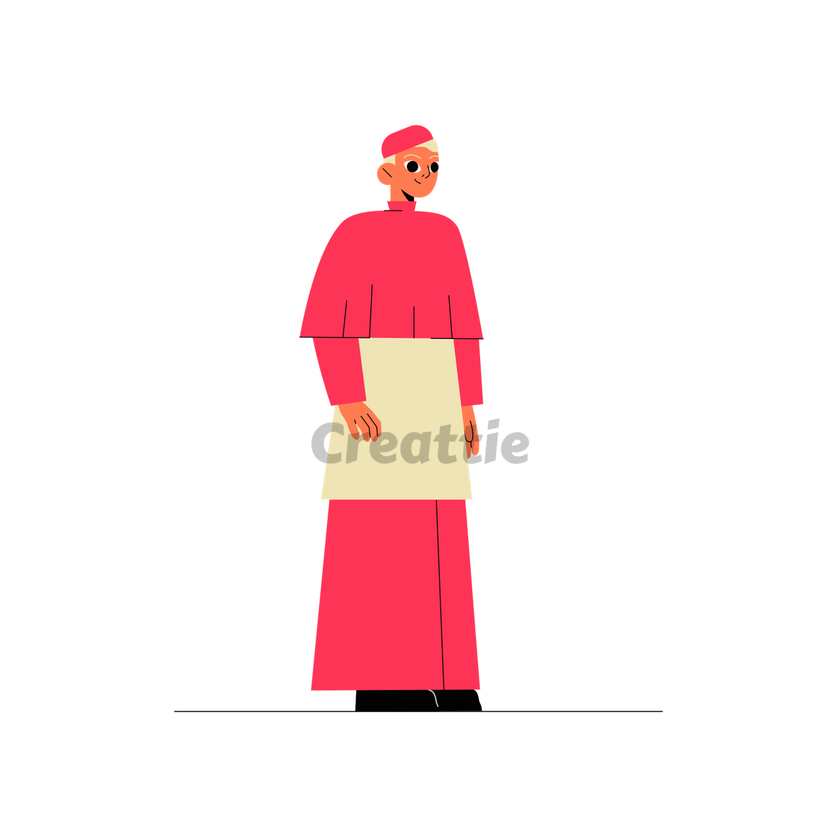 Download Catholic Priest animation in Lottie JSON