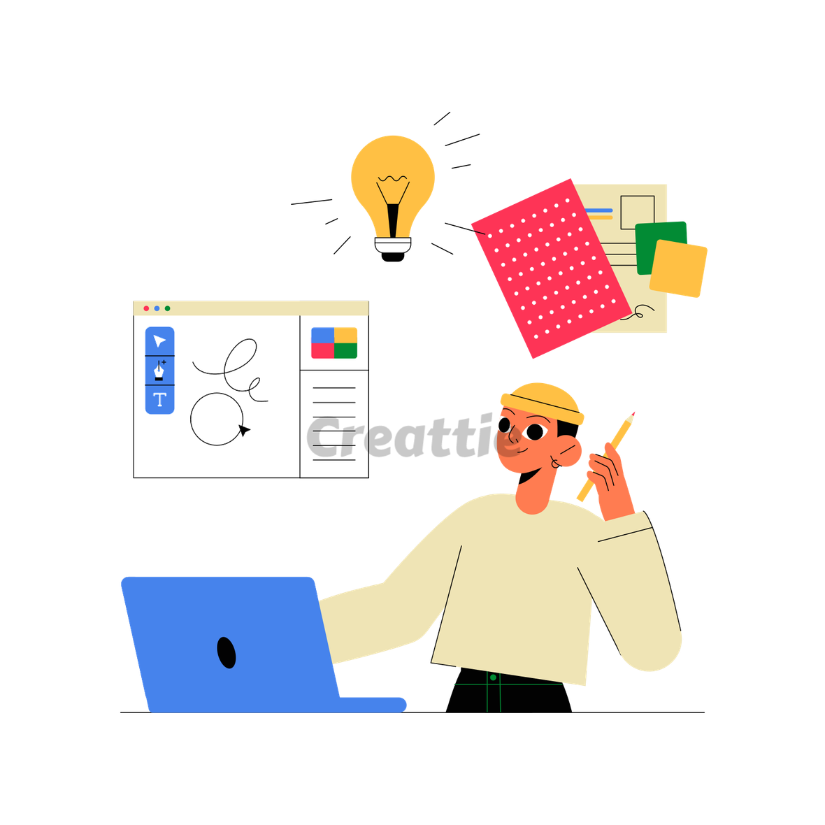 Download Graphic Designer animation in Lottie JSON