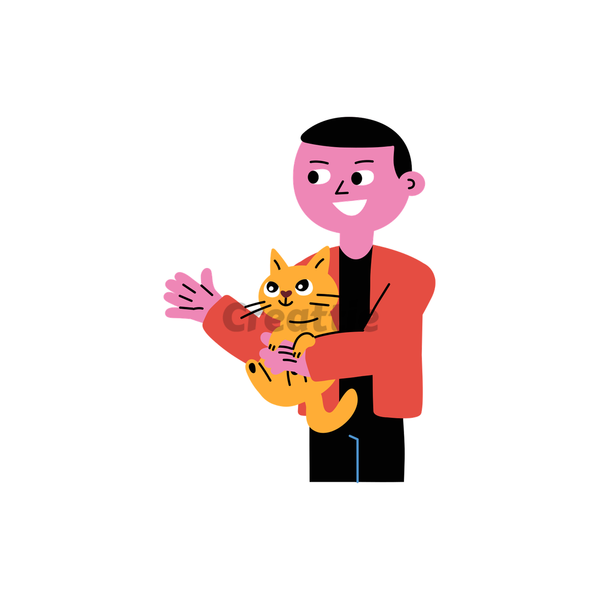 Download Cat Owner animation in Lottie JSON