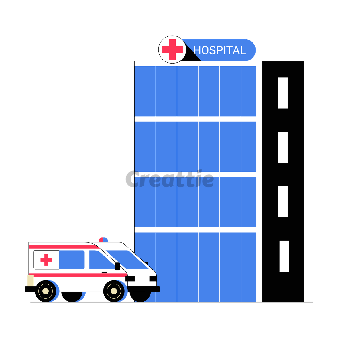 Download Hospital animation in Lottie JSON