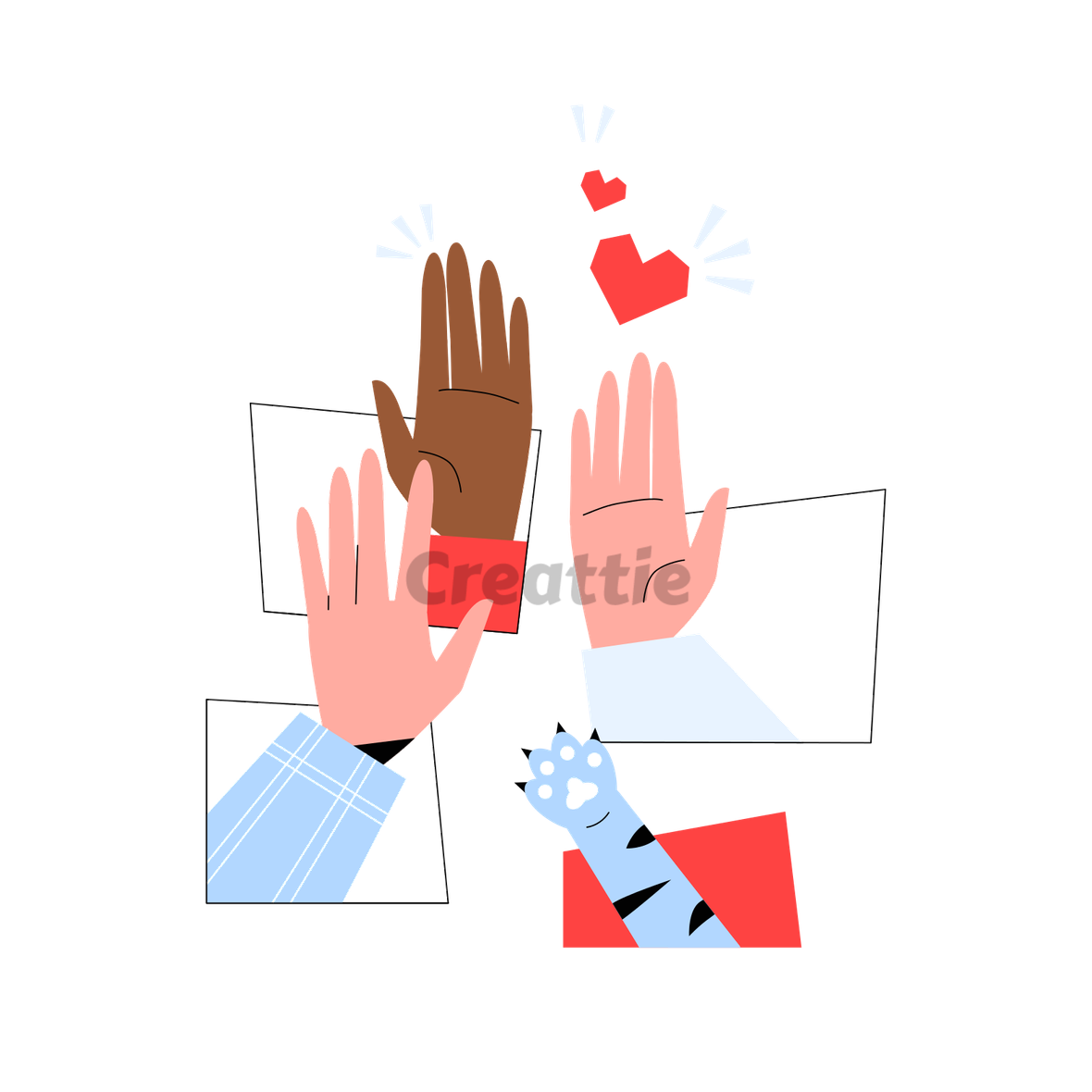Download Giving Five animation in Lottie JSON