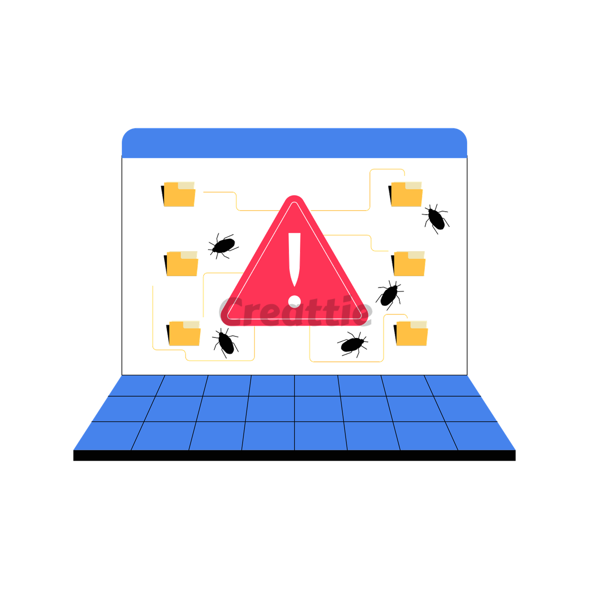 Download Virus Infected System animation in Lottie JSON