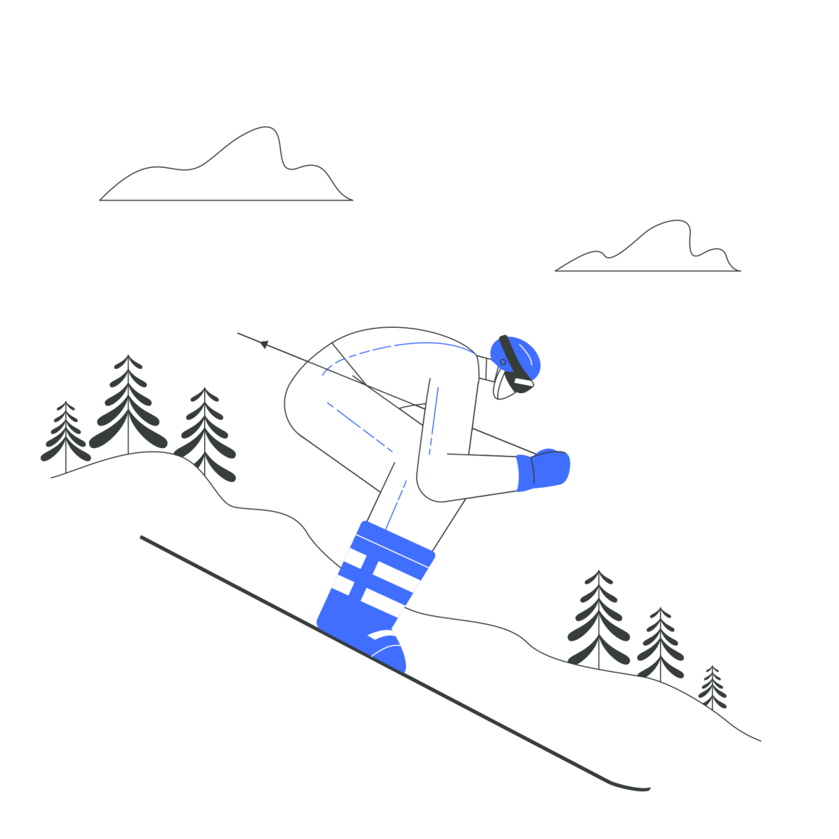 Download Skiing animation in Lottie JSON