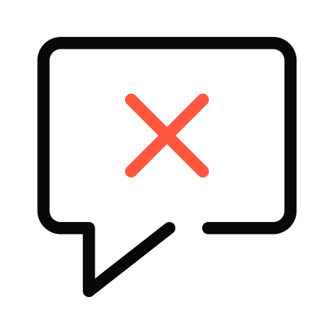 Download Chat Failed animated Icons in JSON Lottie