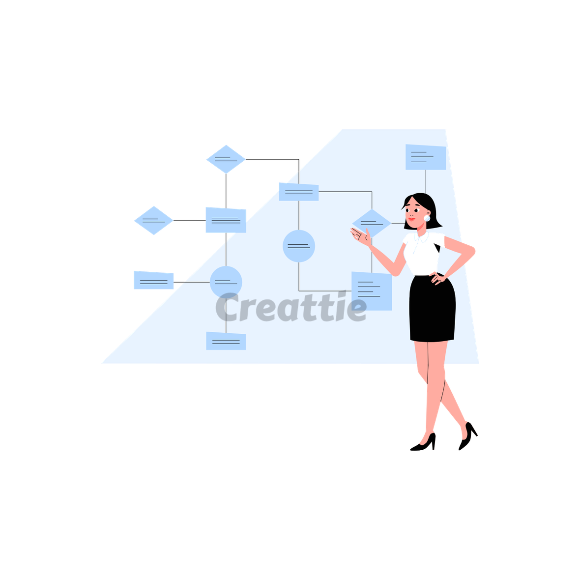 Download Task Flowchart Illustration in SVG & PNG
