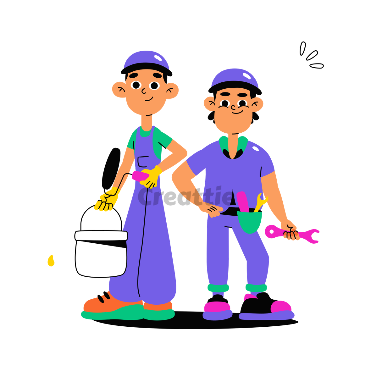 Download Maintenance Team Illustration in SVG & PNG