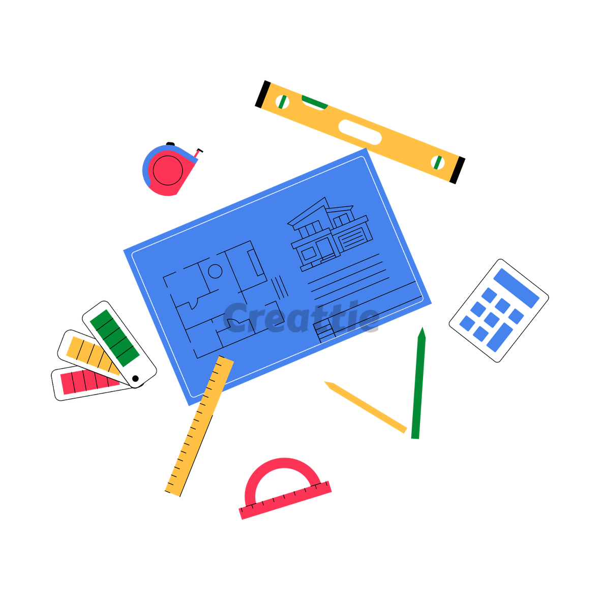 Download Architecture Tool Kit Illustration in SVG & PNG