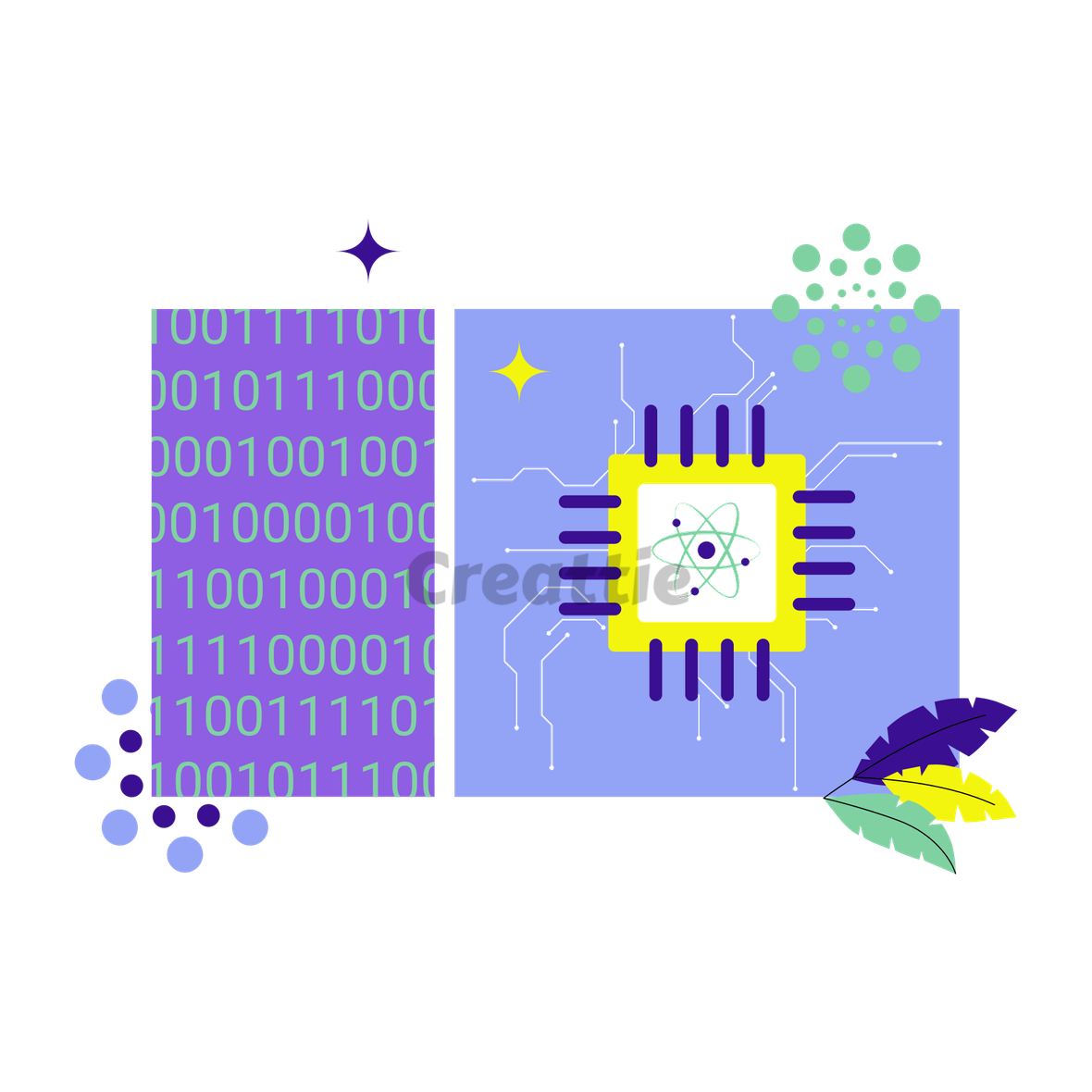 Download Quantum Computing Illustration in SVG & PNG