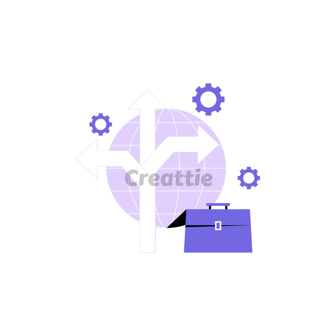Download Diverging Paths Illustration in SVG & PNG